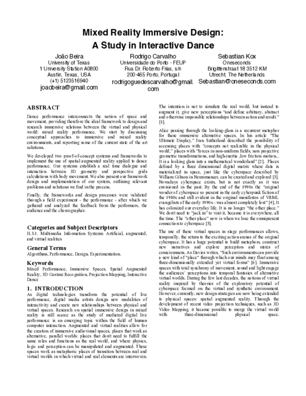 (PDF) Mixed reality immersive design