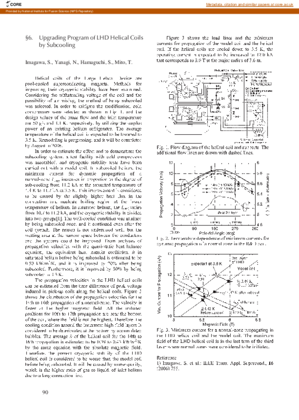 (PDF) Upgrading Program of LHD Helical Coils by Subcooling