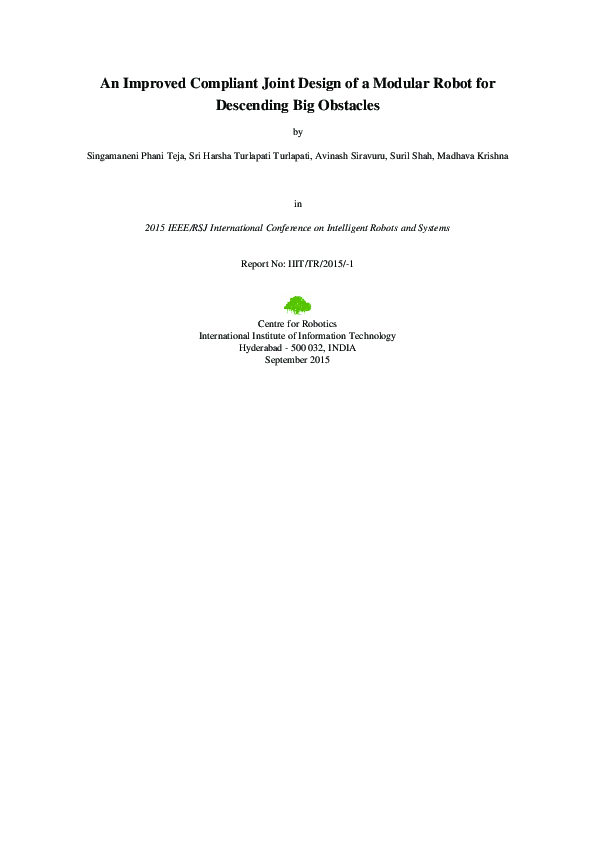 (PDF) An improved compliant joint design of a modular robot for ...