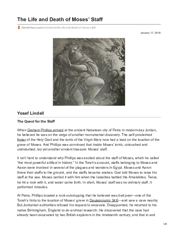 (PDF) The Life and Death of Moses' Staff