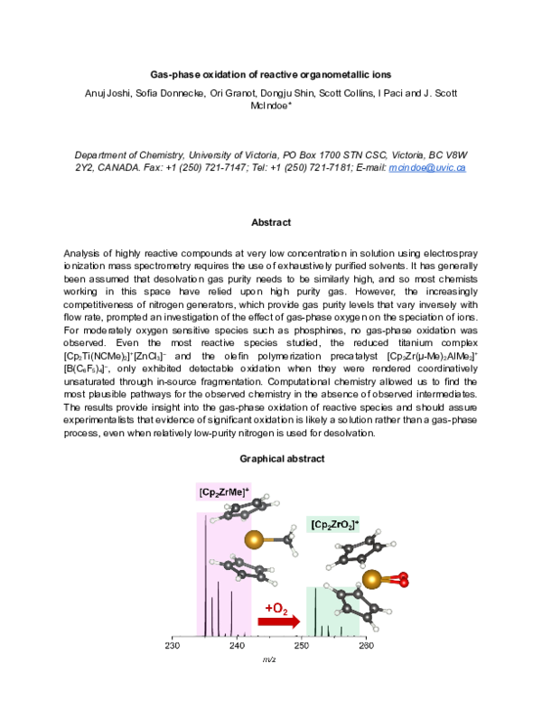 (DOC) Gas-Phase Oxidation of Reactive Organometallic Ions