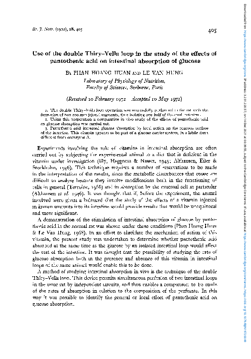 (PDF) Use of the double Thiry–Vella loop in the study of the effects of ...