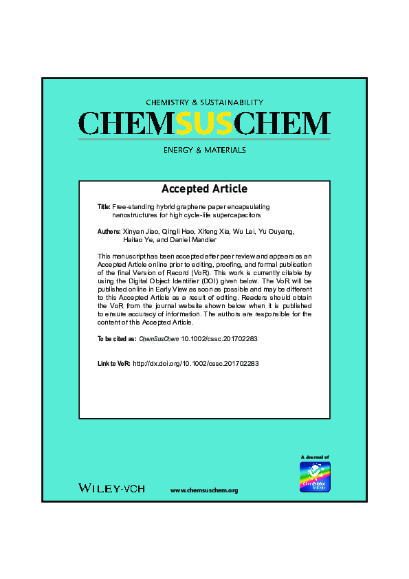 (PDF) Free-Standing Hybrid Graphene Paper Encapsulating Nanostructures ...