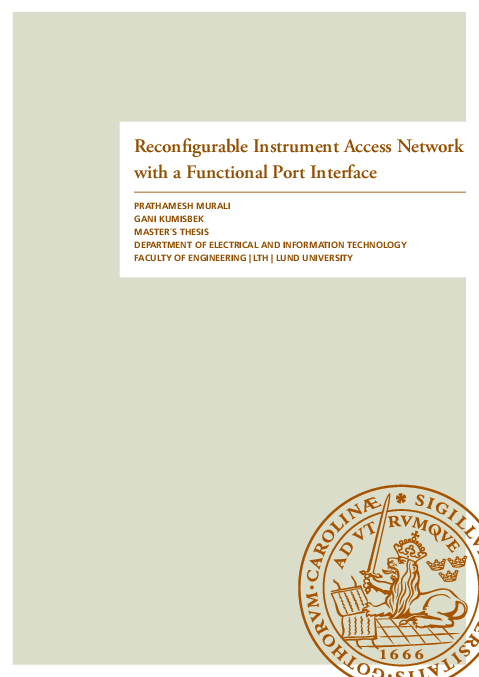 (PDF) Reconfigurable Instrument Access Network with a Functional Port ...