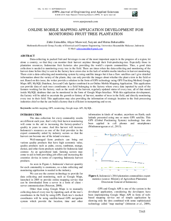 (PDF) Online Mobile Mapping Application Development for Monitoring ...