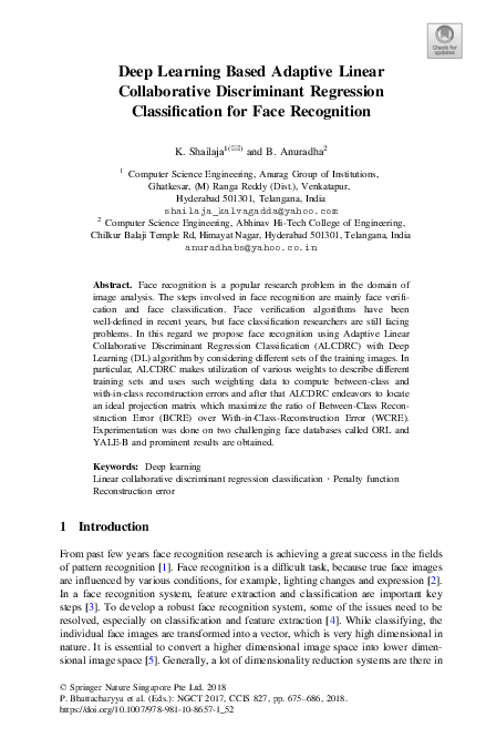Pdf Adaptive Deep Learning For Face Recognition