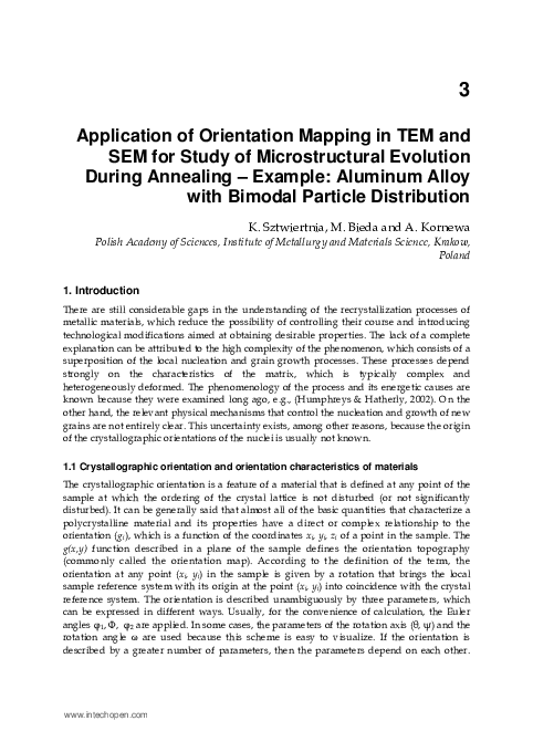 (PDF) Application of Orientation Mapping in TEM and SEM for Study of ...