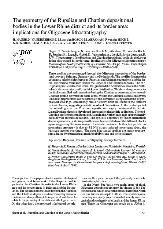 (PDF) The geometry of the Rupelian and Chattian depositional bodies in ...
