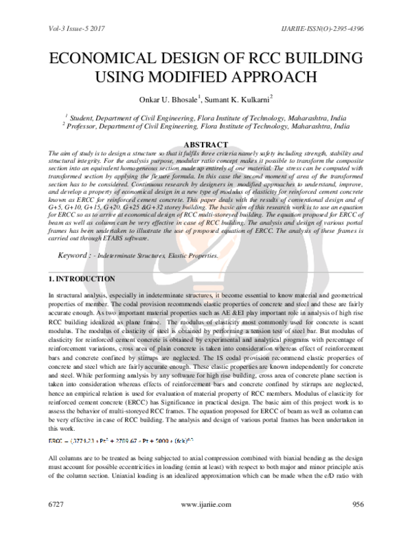 (PDF) Economical Design of RCC Building Using Modified Approach ...