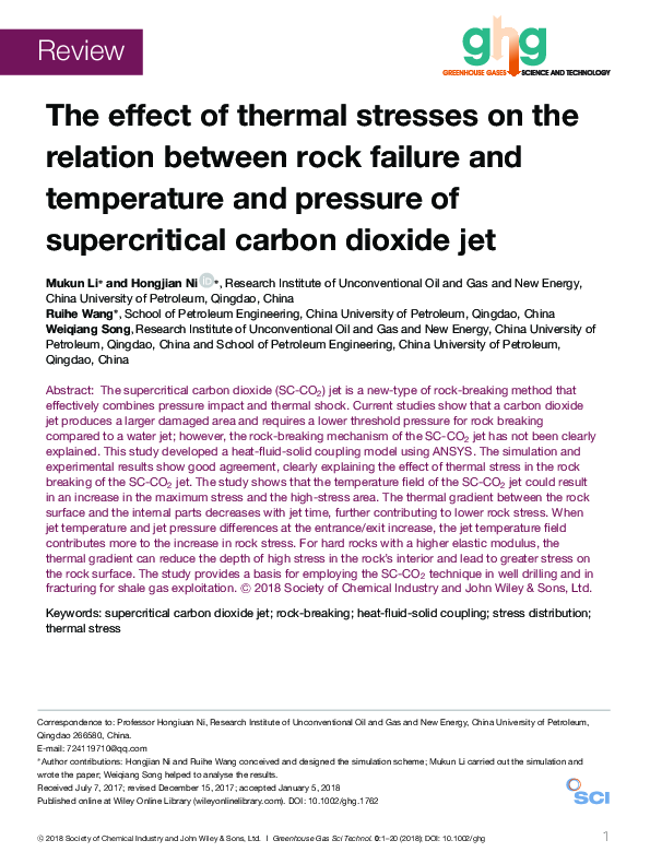 (PDF) The effect of thermal stresses on the relation between rock ...