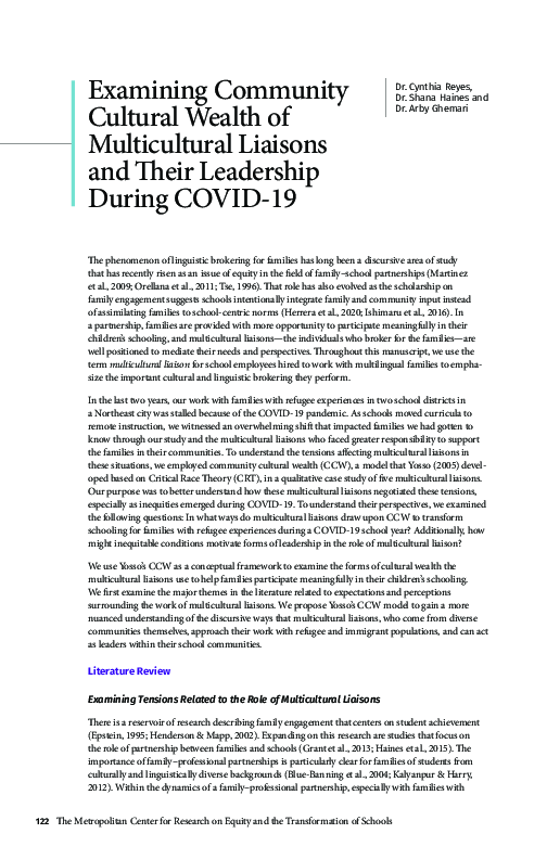 (PDF) Examining Community Cultural Wealth of Multicultural Liaisons ...