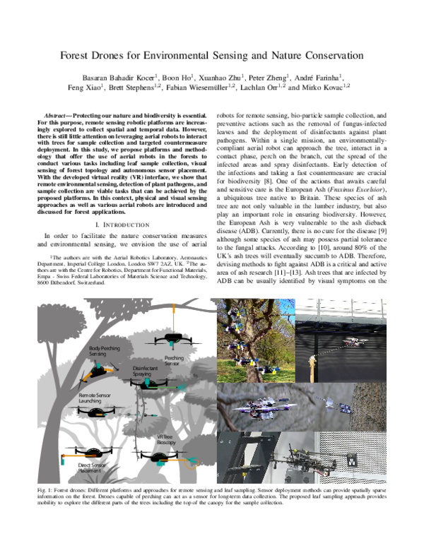 (PDF) Forest Drones for Environmental Sensing and Nature Conservation