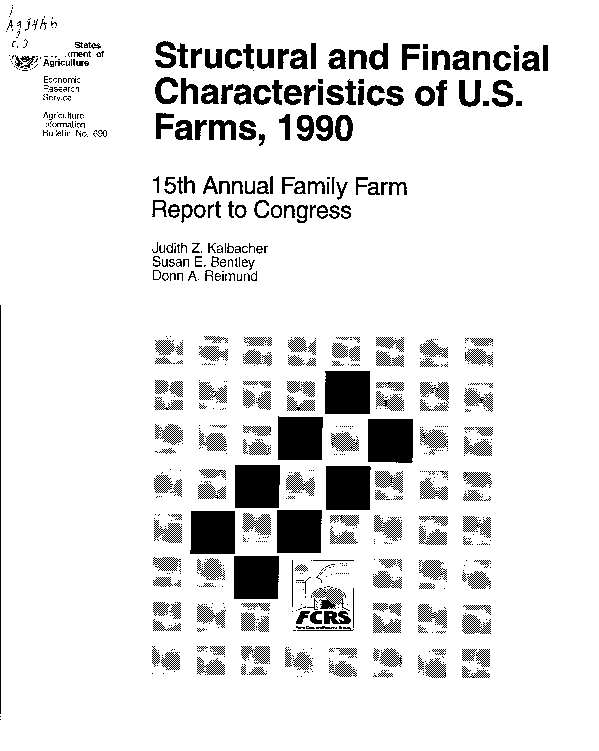 (PDF) Structural and Financial Characteristics of U.S. Farms, 1995 ...