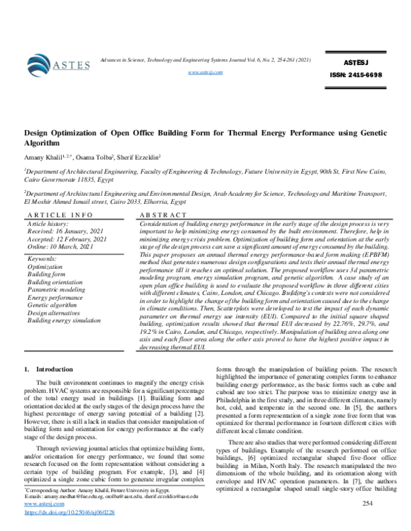 (PDF) Design Optimization of Open Office Building Form for Thermal Energy Performance using ...