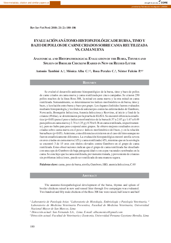 (PDF) Anatomical and histopathological evaluation of the bursa, thymus ...