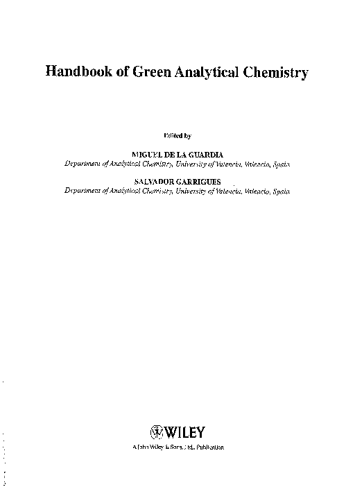 (PDF) Green Chromatography