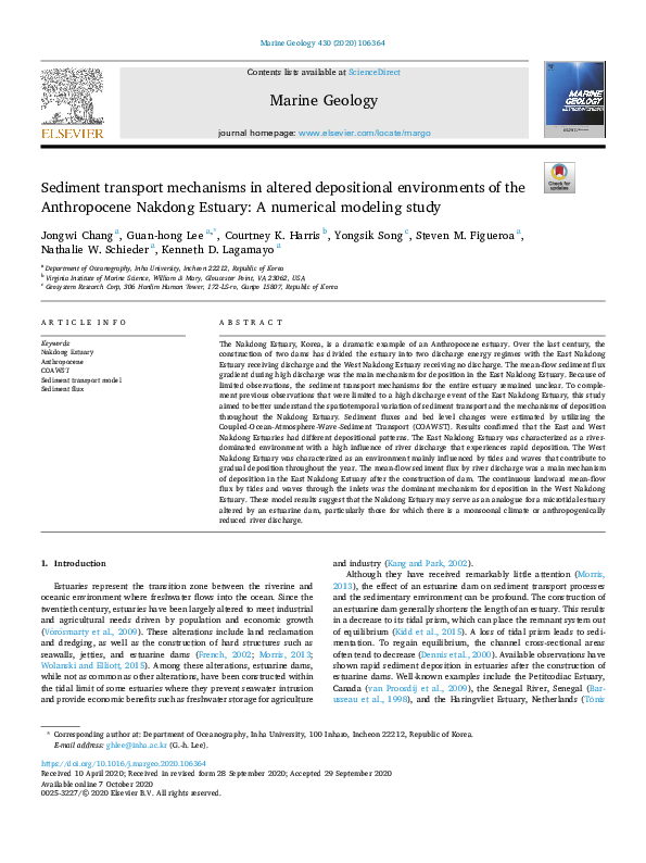 (PDF) Sediment transport mechanisms in altered depositional environments of the Anthropocene ...