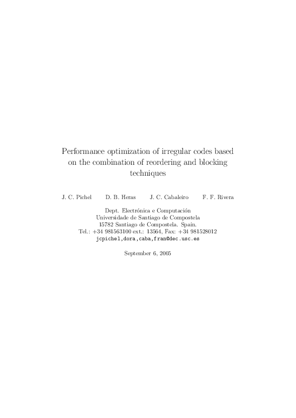(PDF) Performance optimization of irregular codes based on the combination of reordering and ...