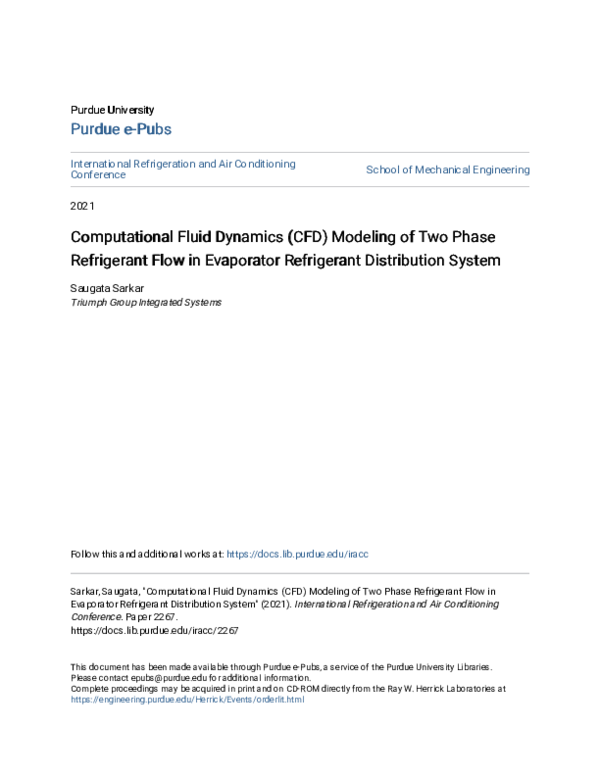 (PDF) Computational Fluid Dynamics (CFD) Modeling of Two Phase ...