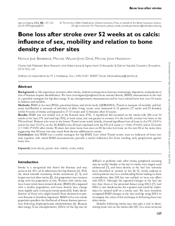 (PDF) Bone loss after stroke | Michael William - Academia.edu (PDF) Bone loss after stroke | Michael William - Academia.edu