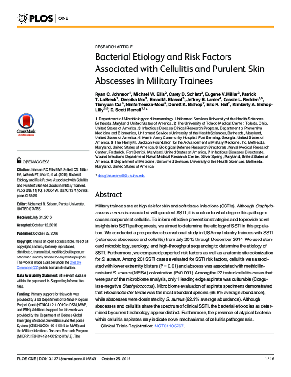 (PDF) Bacterial Etiology and Risk Factors Associated with Cellulitis ...