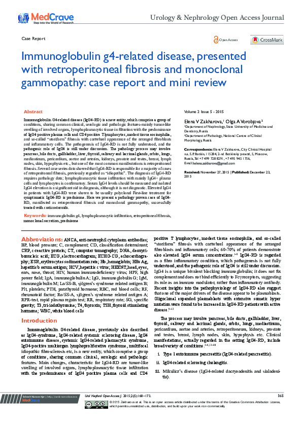 (PDF) Immunoglobulin G4-Related Disease, Presented with Retroperitoneal ...