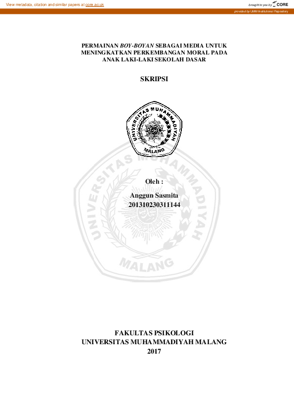 (PDF) Permainan Boy-Boyan Sebagai Media Untuk Meningkatkan Perkembangan ...