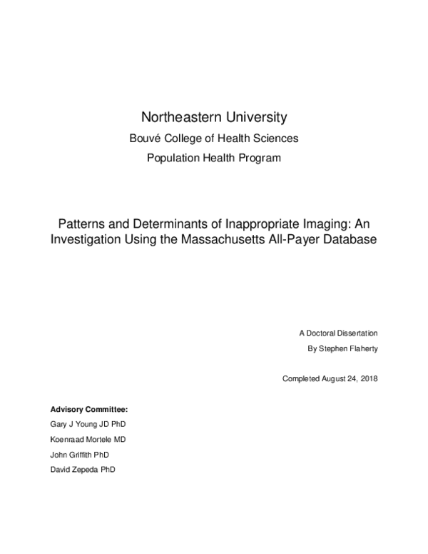 (PDF) Patterns and determinants of inappropriate imaging