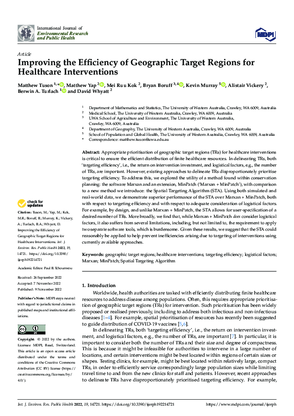 (PDF) Improving the Efficiency of Geographic Target Regions for ...