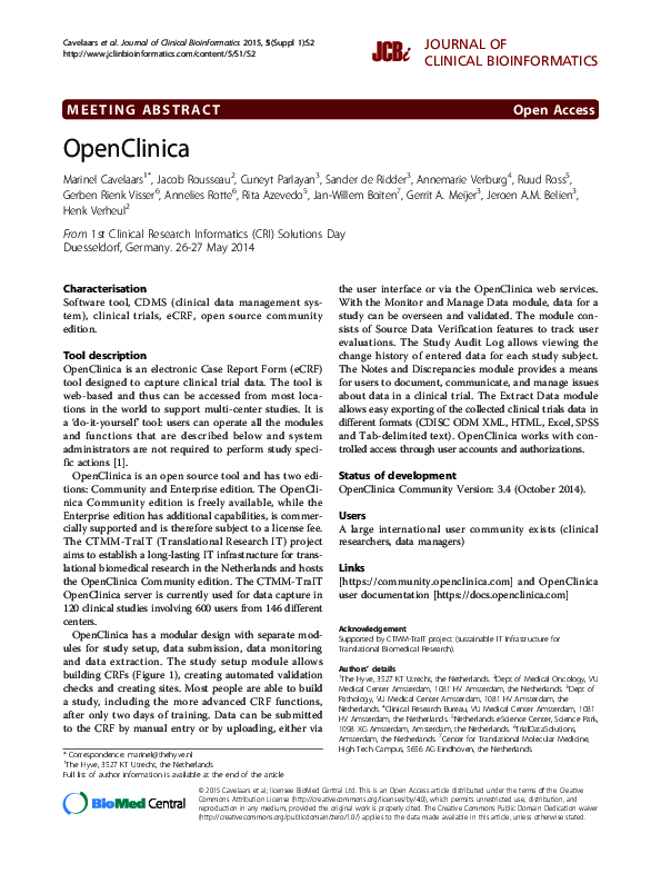 (PDF) OpenClinica