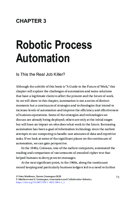 (PDF) Robotic Process Automation