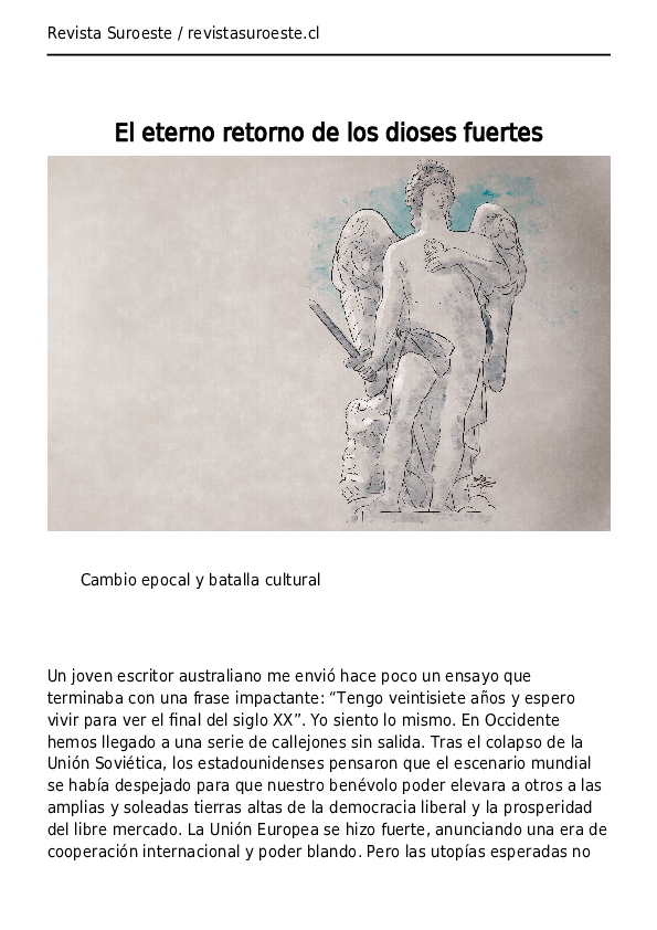 (PDF) El eterno retorno de los dioses fuertes