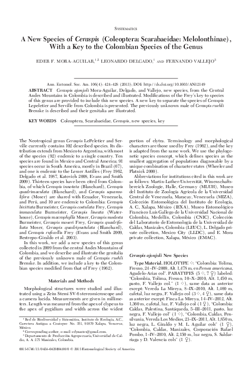 (PDF) A New Species of Ceraspis (Coleoptera: Scarabaeidae ...