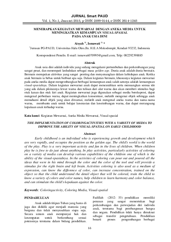 (PDF) Menerapkan Kegiatan Mewarnai Dengan Aneka Media Untuk Meningkatkan Kemampuan Visual ...