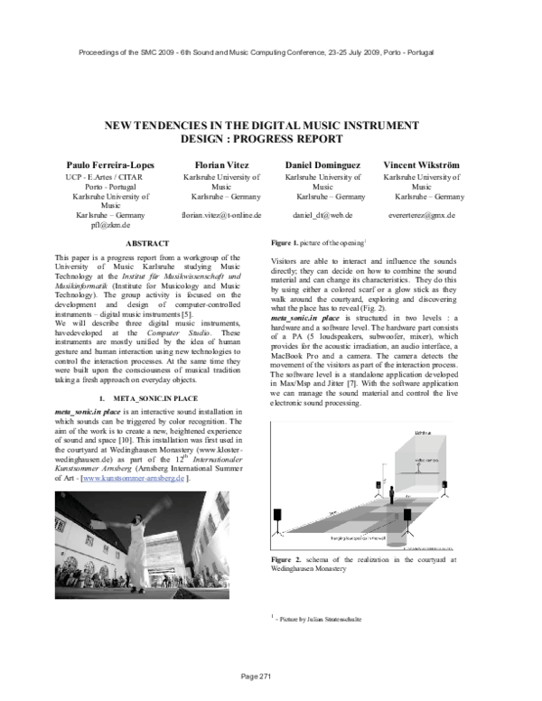 (PDF) New Tendencies In The Digital Music Instrument Design: Progress ...