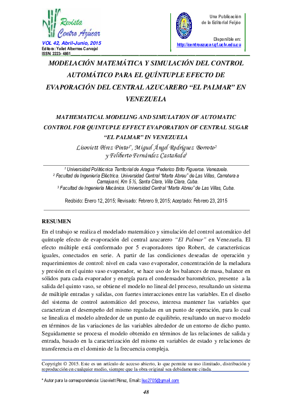 (PDF) Mathematical Modeling and Simulation of Automatic Control for ...