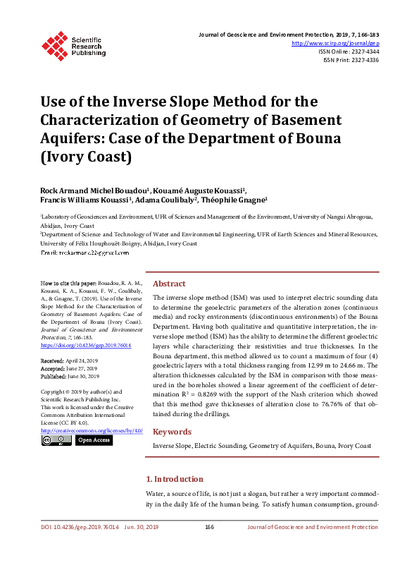 (PDF) Use of the Inverse Slope Method for the Characterization of ...