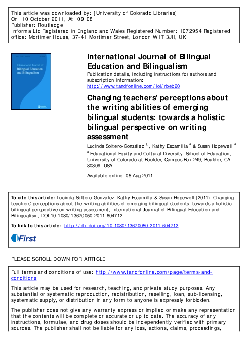 (PDF) Changing teachers’ perceptions about the writing abilities of ...