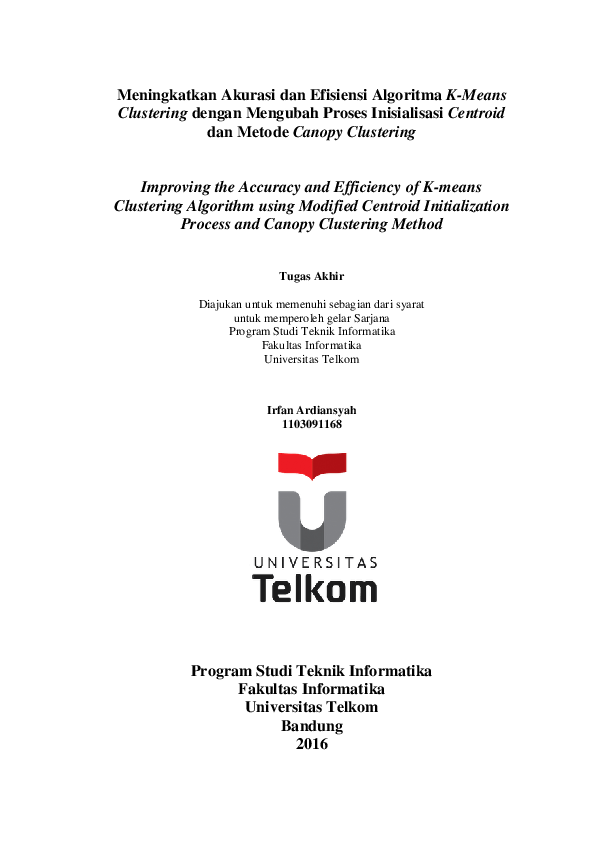(PDF) Meningkatkan Akurasi dan Efisiensi Algoritma K-Means Clustering dengan Mengubah Proses ...