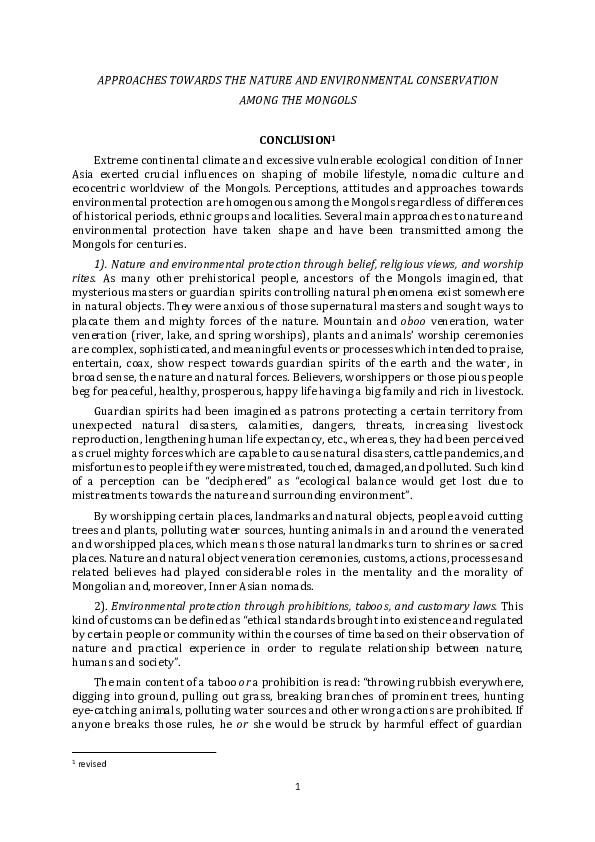 (PDF) Conclusion (revised) to the monograph entitled "Approaches ...