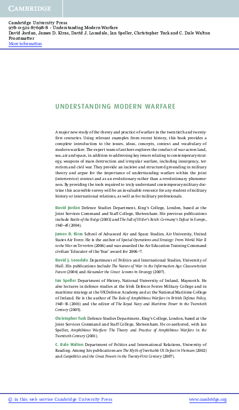 (PDF) Understanding Modern Warfare