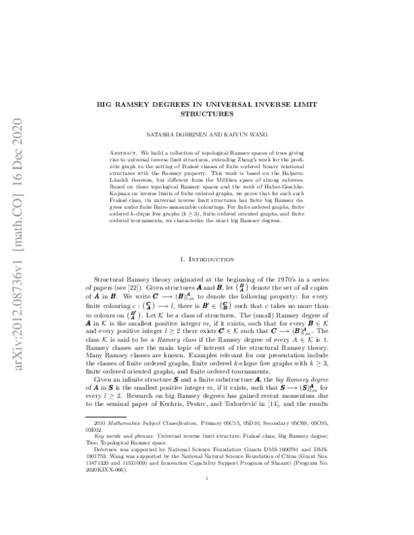 (PDF) Big Ramsey degrees in universal inverse limit structures
