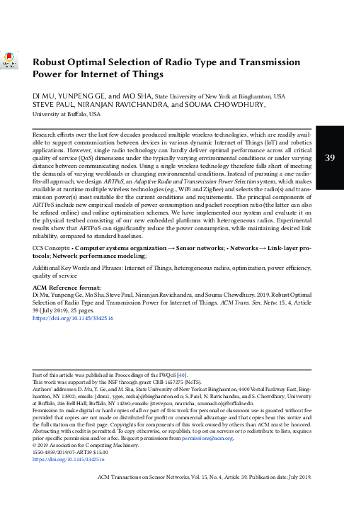 (PDF) Robust Optimal Selection of Radio Type and Transmission Power for ...