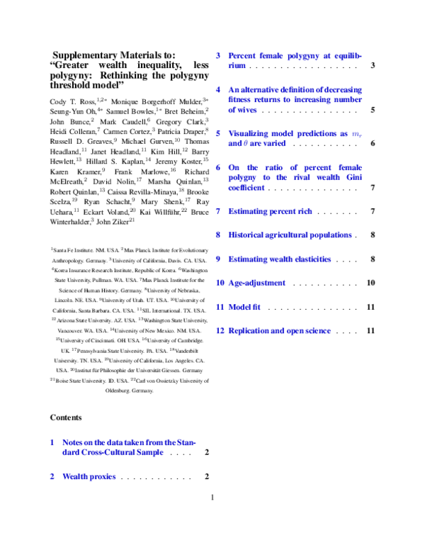 (PDF) Appendix from Greater wealth inequality, less polygyny ...