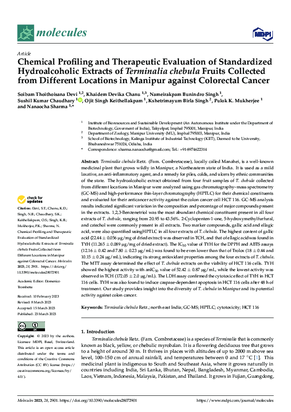 (PDF) Chemical Profiling and Therapeutic Evaluation of Standardized Hydroalcoholic Extracts of ...
