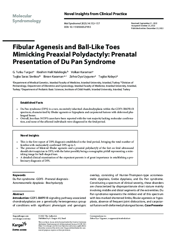 (PDF) Fibular Agenesis and Ball-Like Toes Mimicking Preaxial ...