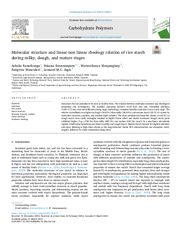 (PDF) Molecular structure and linear-non linear rheology relation of ...