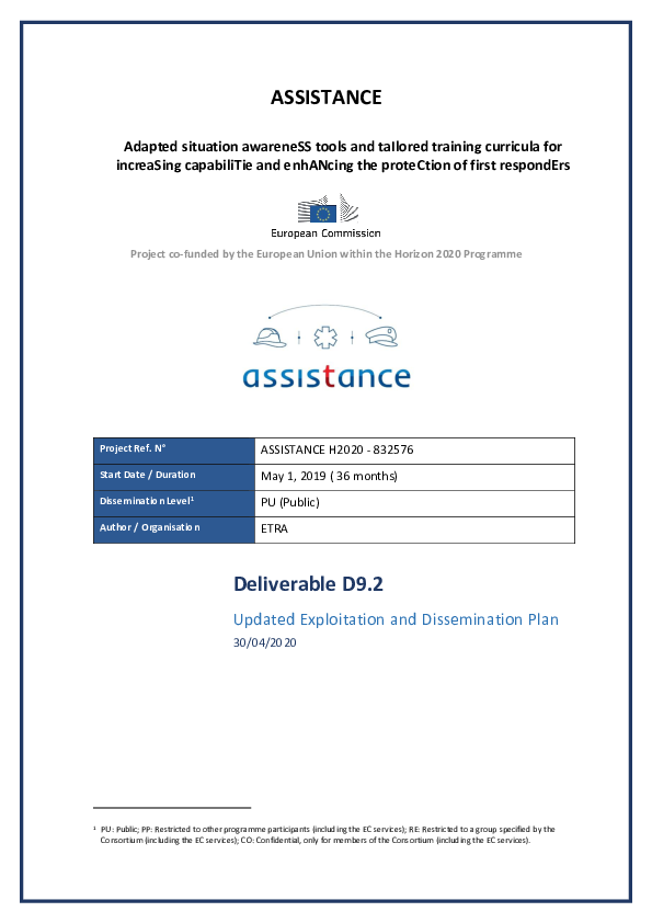 (PDF) Updated Exploitation and Dissemination Plan