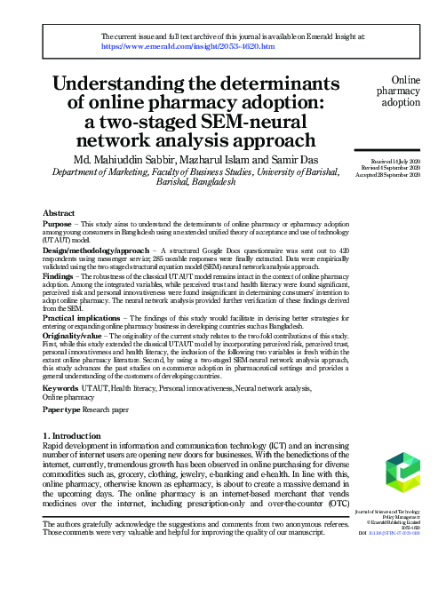 (PDF) Understanding the determinants of online pharmacy adoption: a two ...
