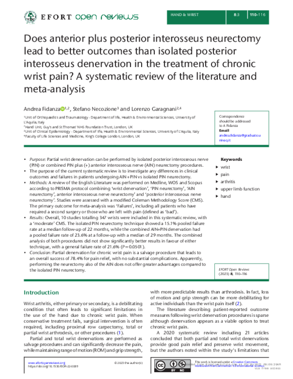 (PDF) Does anterior plus posterior interosseus neurectomy lead to ...